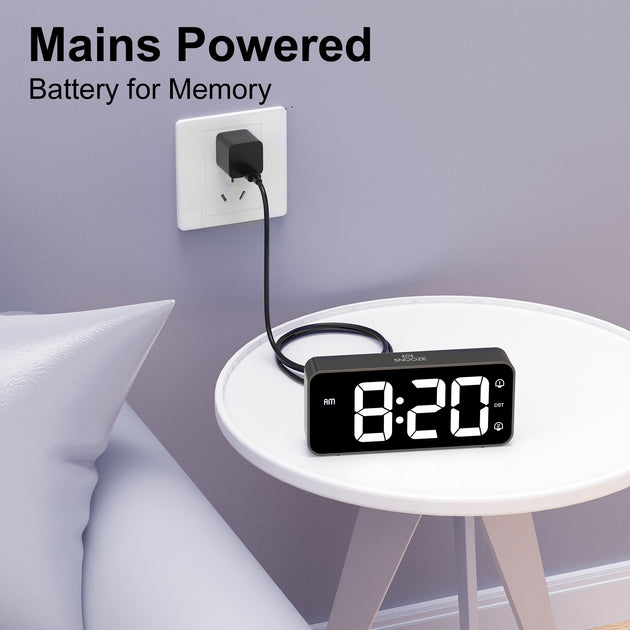 Mains Powered Alarm Clock with Europlug (Model: 8813) – CHEREEKI