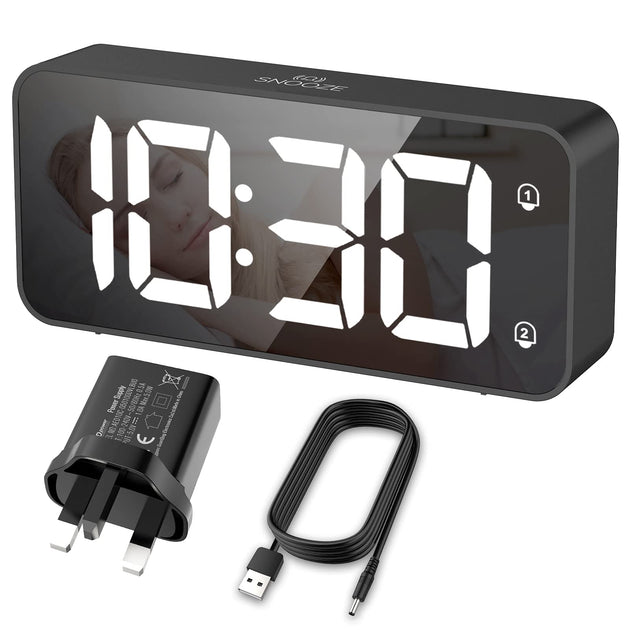 Mains Powered Alarm Clock with UK Plug (Model: 8813) – CHEREEKI